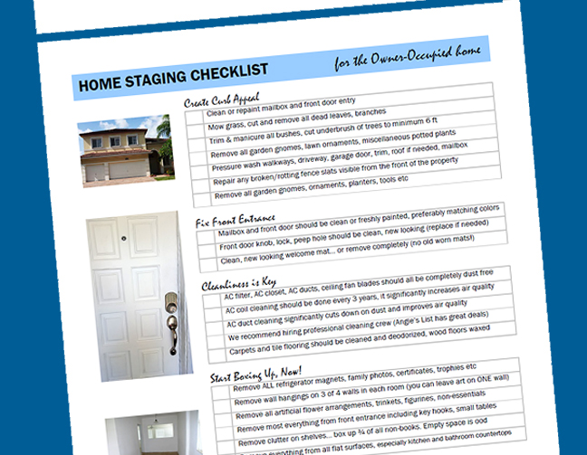 Home Staging Checklist - Real Estate Services Miami